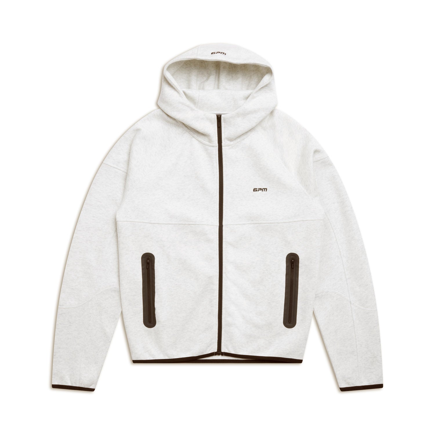 Hooded Roadman Jacket Light Grey | 6PM®